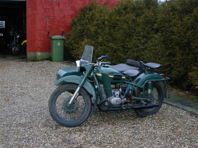 Ural M66/650 ccm Årg 1972 m/Sidevogn